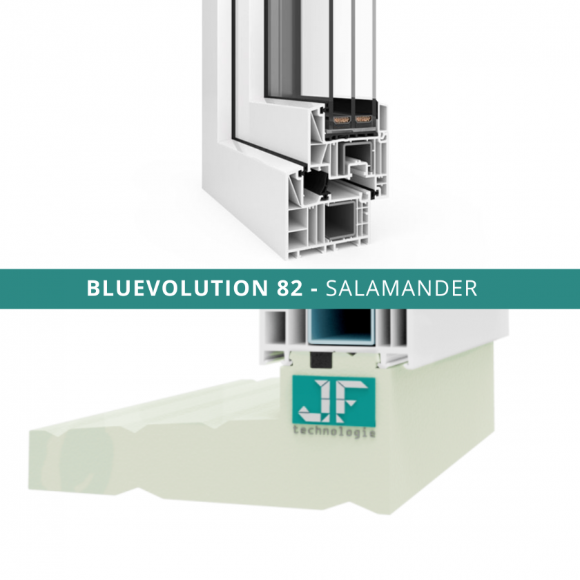 Ciepły parapet zewnętrzny XPS BluEvolution 82 (Salamander) - JF Technologie