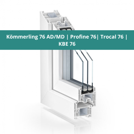 Ciepły parapet dwustronny do Kömmerling 76 AD/MD | Profine 76 | Trocal ...